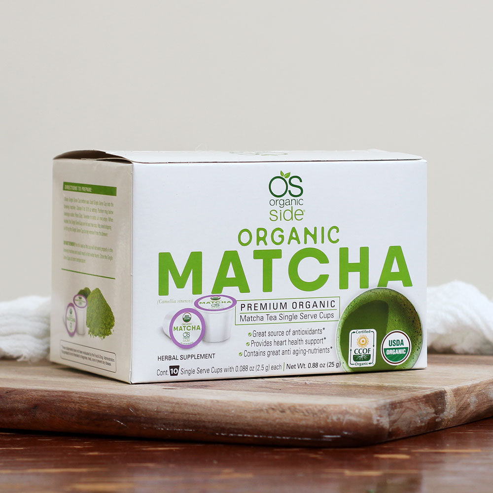Organic Matcha Single Serve Cups 100% Pure Matcha - USDA Organic Side ...